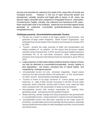7 Leveraging Tourism for Promoting Sustainable Development of Hill ...
