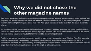 Ideas for Name of magazine | PPT