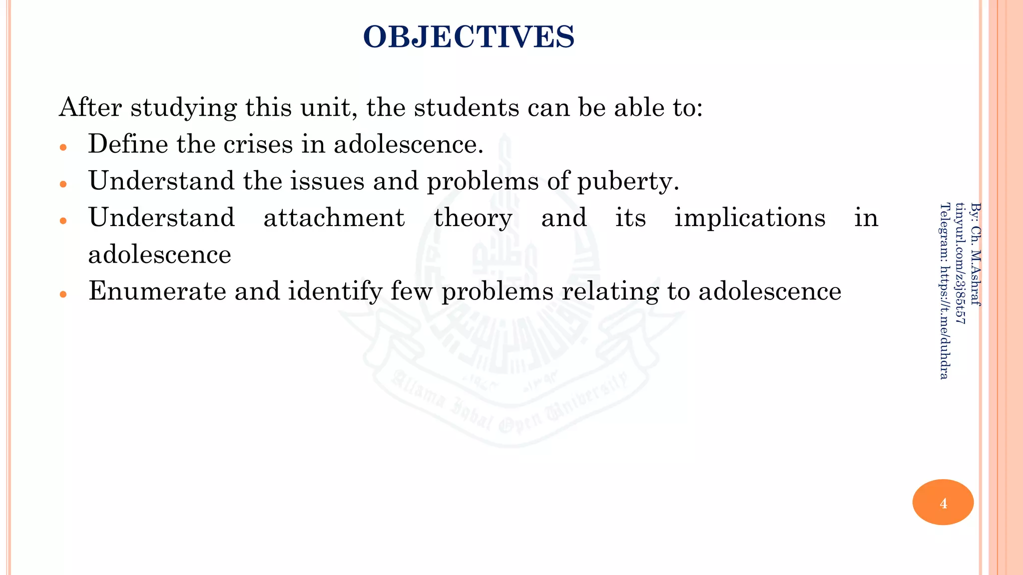 Unit-7 Life Crisis and Problems and Issues in Adolescent | PDF