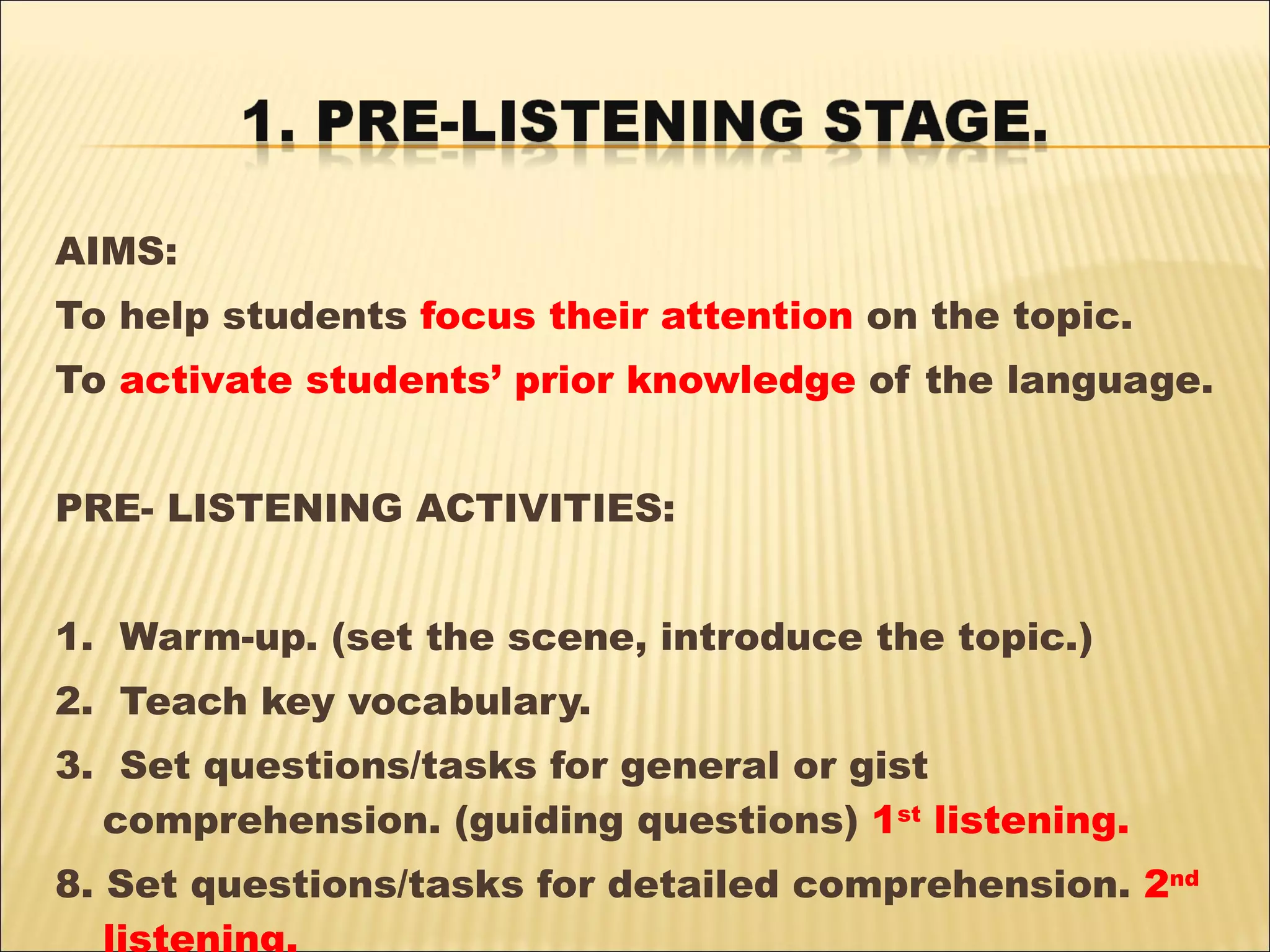 7 Teaching listening. | PPT
