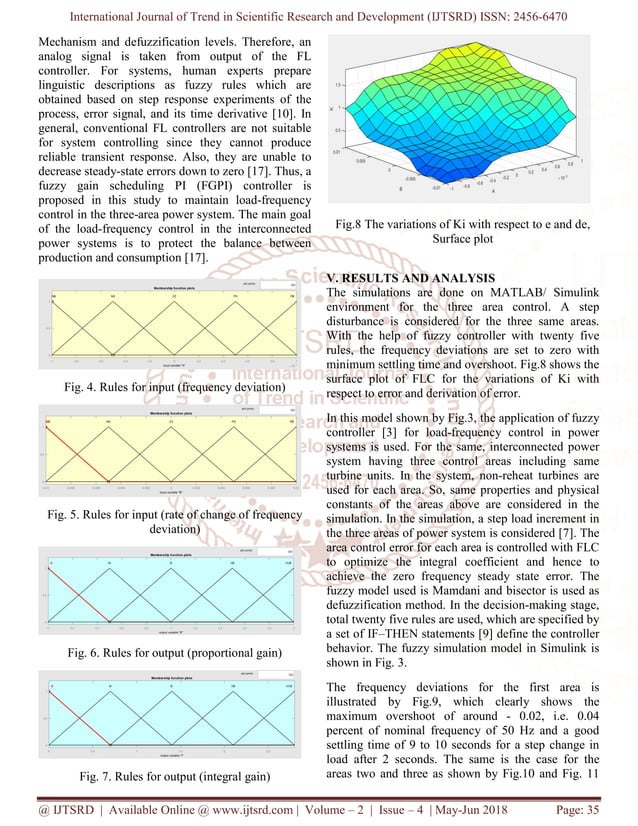 Load Frequency Control in Three Area Power System using Fuzzy Logic Controller | PDF