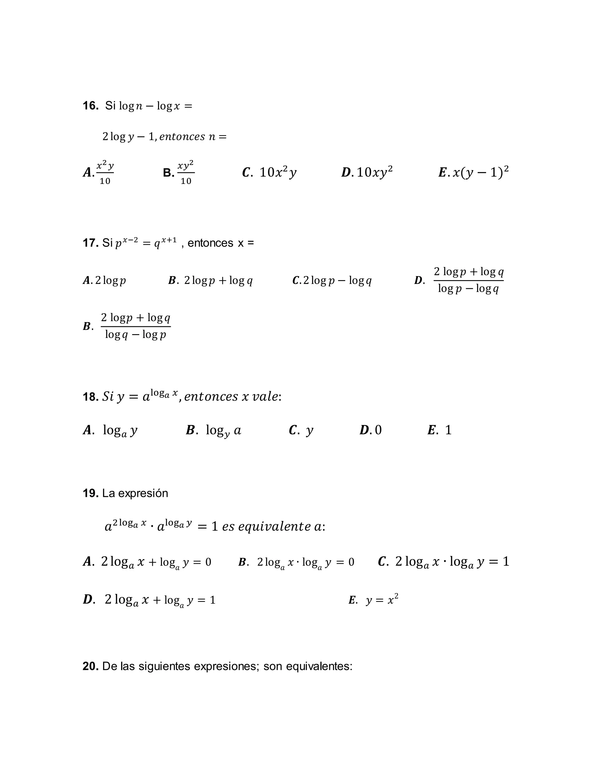 7 logaritmos | PDF | Free Download