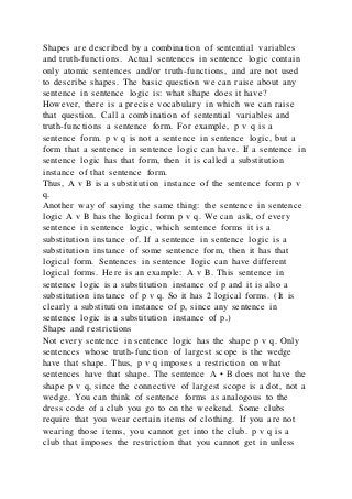 7Logical FormThe basic issue that logical form addresses | PDF