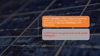 Skinner Operant conditioning | Thorndike trial and error learning | PDF