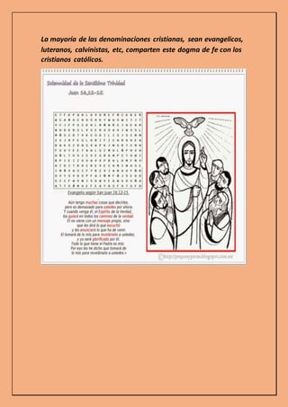 7 ma clase religion 3ro secundaria ! Dogma de la Santisima Trinidad | DOCX