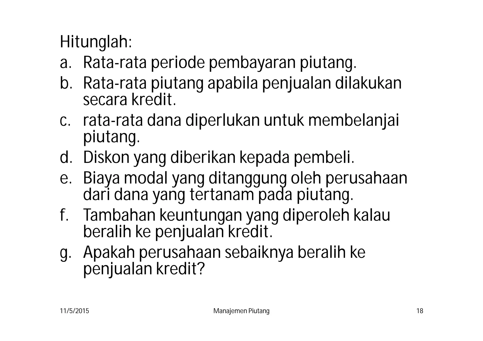 7 manajemen piutang | PDF