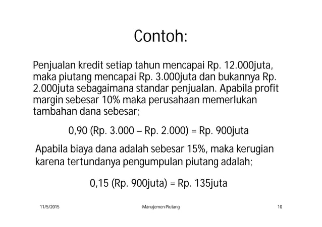 7 manajemen piutang | PDF