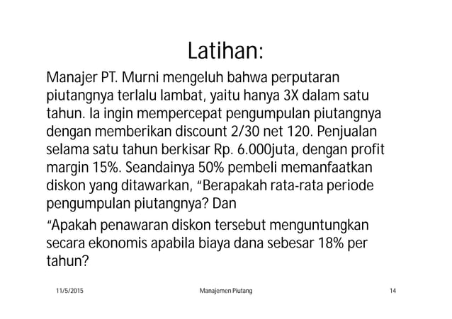 7 manajemen piutang | PDF
