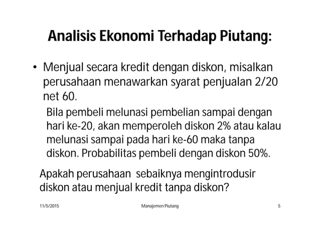 7 manajemen piutang | PDF