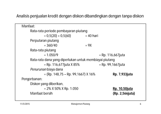 7 manajemen piutang | PDF