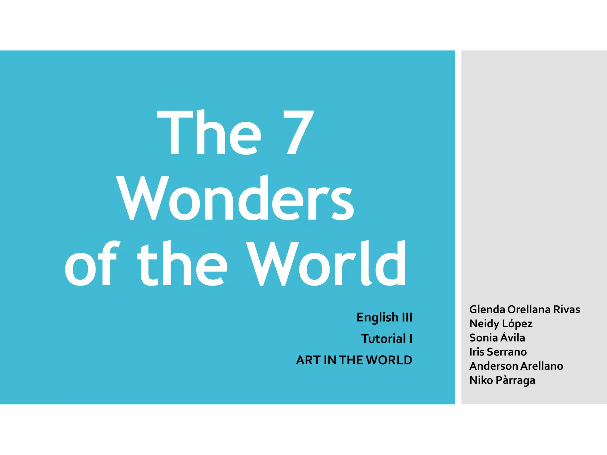 7 maravillas del mundo | PPTX