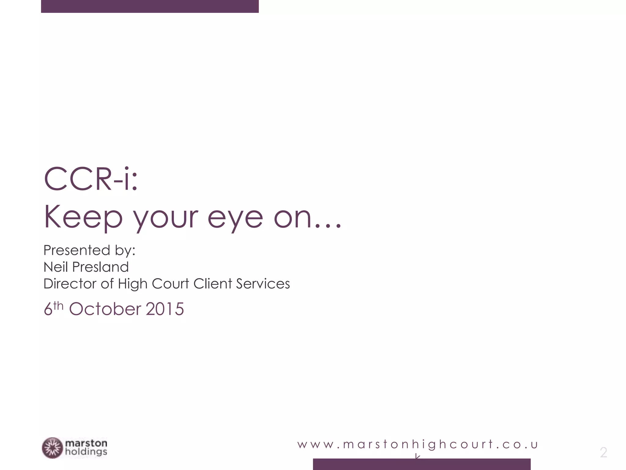 7 marston holdings neil presland legal | PPT