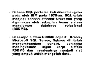 7 Materi Kuliah Bahasa SQL | PDF