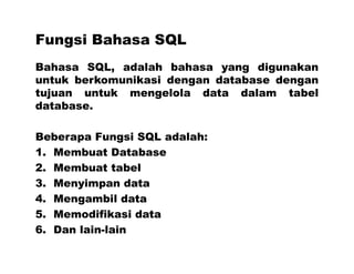 7 Materi Kuliah Bahasa SQL | PDF
