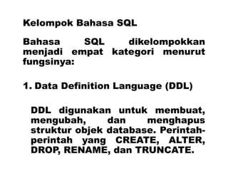7 Materi Kuliah Bahasa SQL | PDF