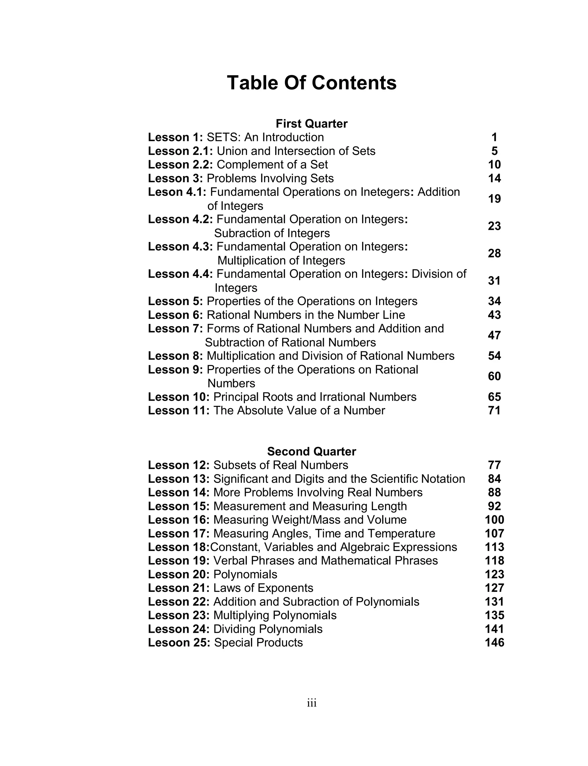 Grade 7 Learning Module in Math (Quarter 1 to 4) | PDF | Education