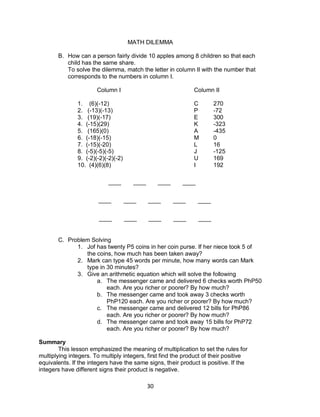 Grade 7 Learning Module in Math (Quarter 1 to 4) | PDF