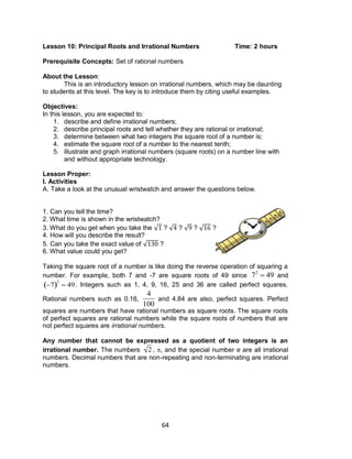 Grade 7 Learning Module in Math (Quarter 1 to 4) | PDF