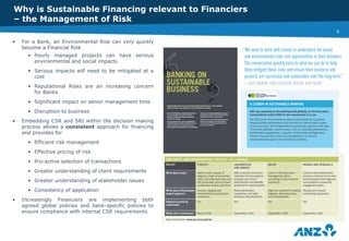 Sustainable Financing: The Equator Principles and the Financing of ...