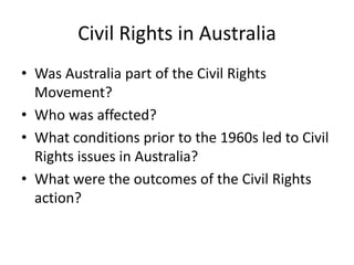 Aboriginal civil rights | PPTX