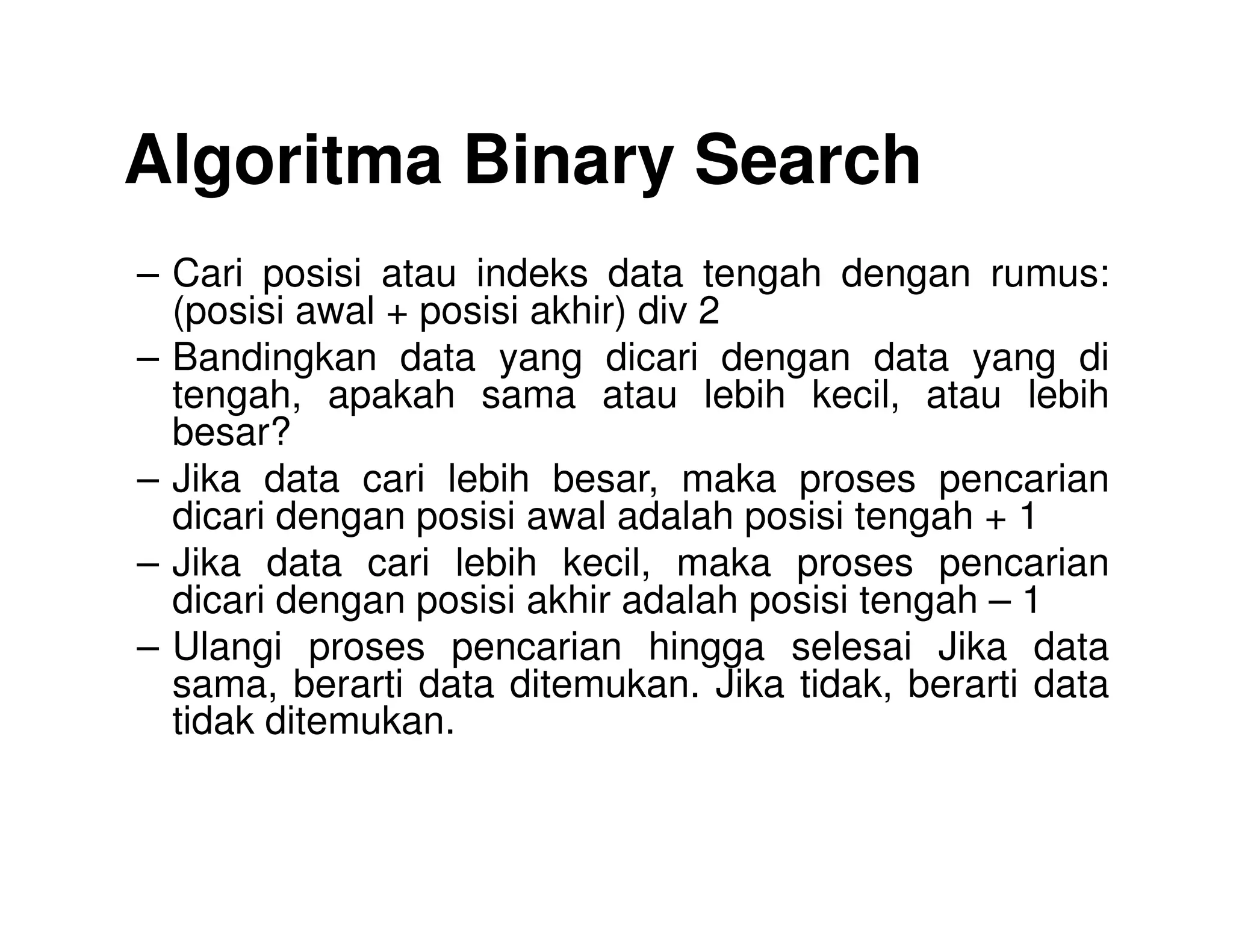 7 Metode Pencarian Data Array | PDF