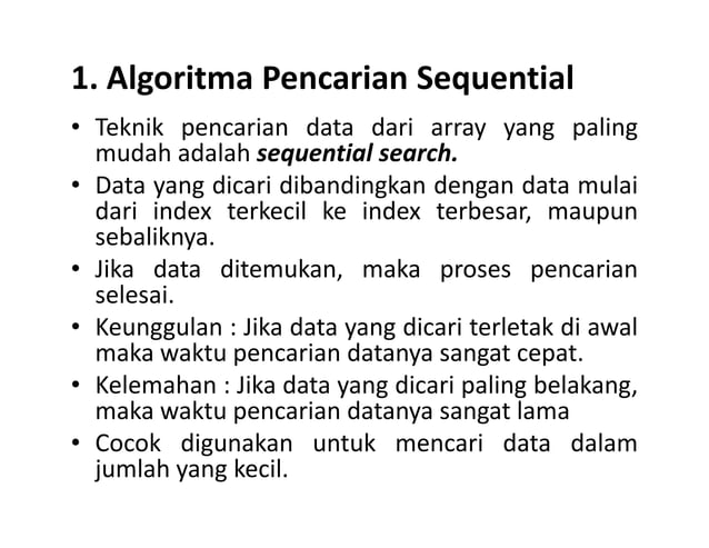 7 Metode Pencarian Data Array | PDF