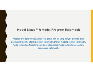 7 model bisnis | PPT