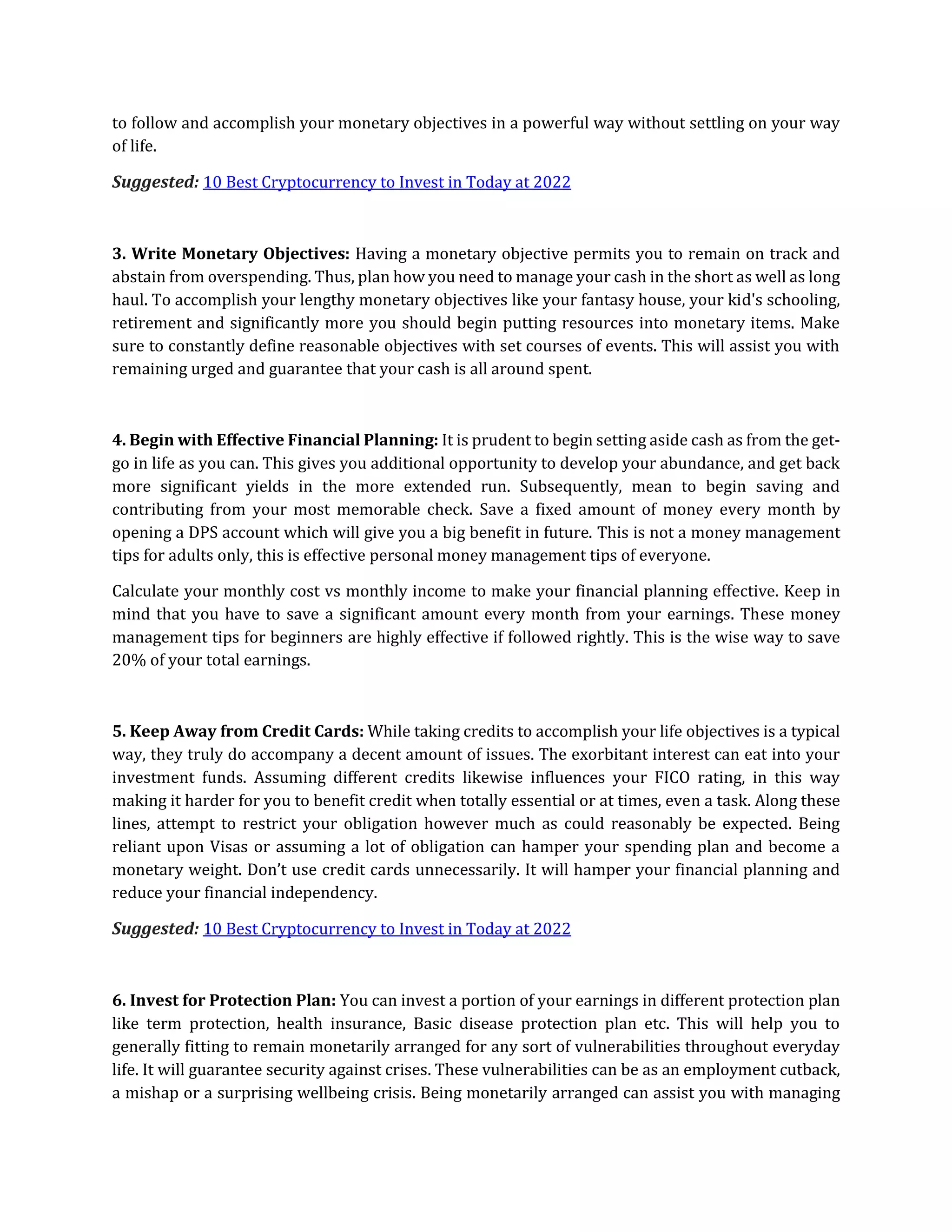 7 Money Management Tips | PDF