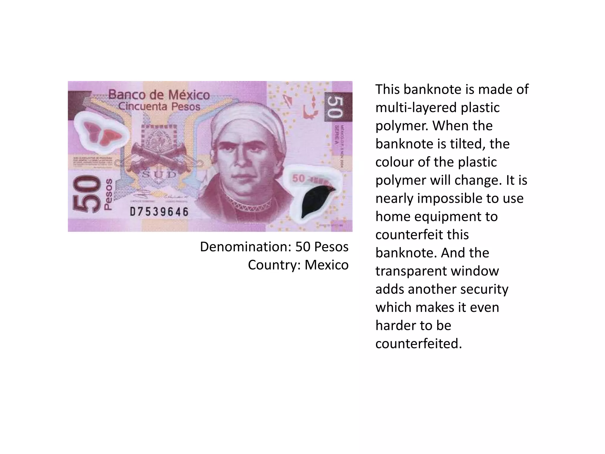 7 most difficult to-counterfeit banknotes in the world | PPTX