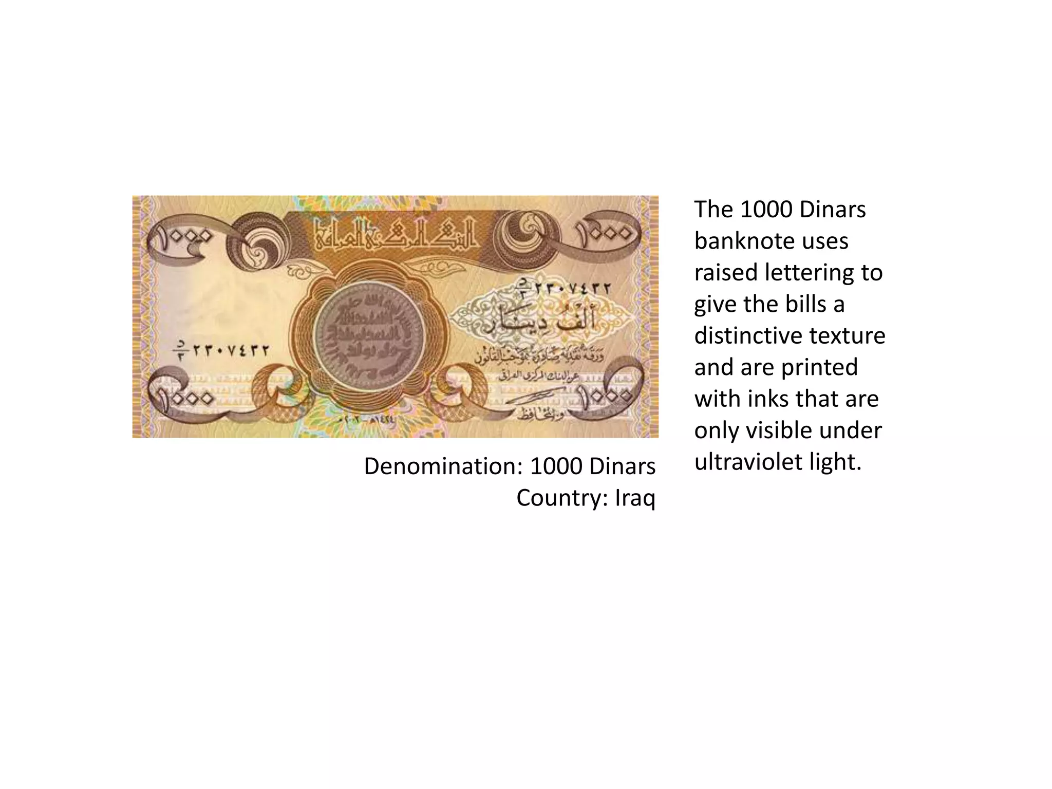 7 most difficult to-counterfeit banknotes in the world | PPTX
