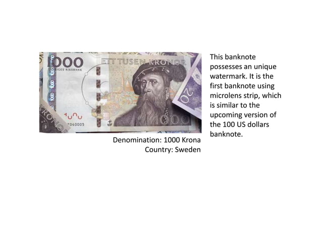 7 most difficult to-counterfeit banknotes in the world | PPTX