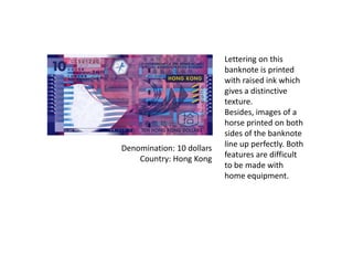 7 most difficult to-counterfeit banknotes in the world | PPTX