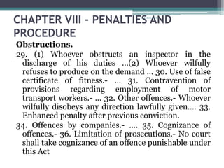 The Motor Transport Workers Act 1961 | PDF