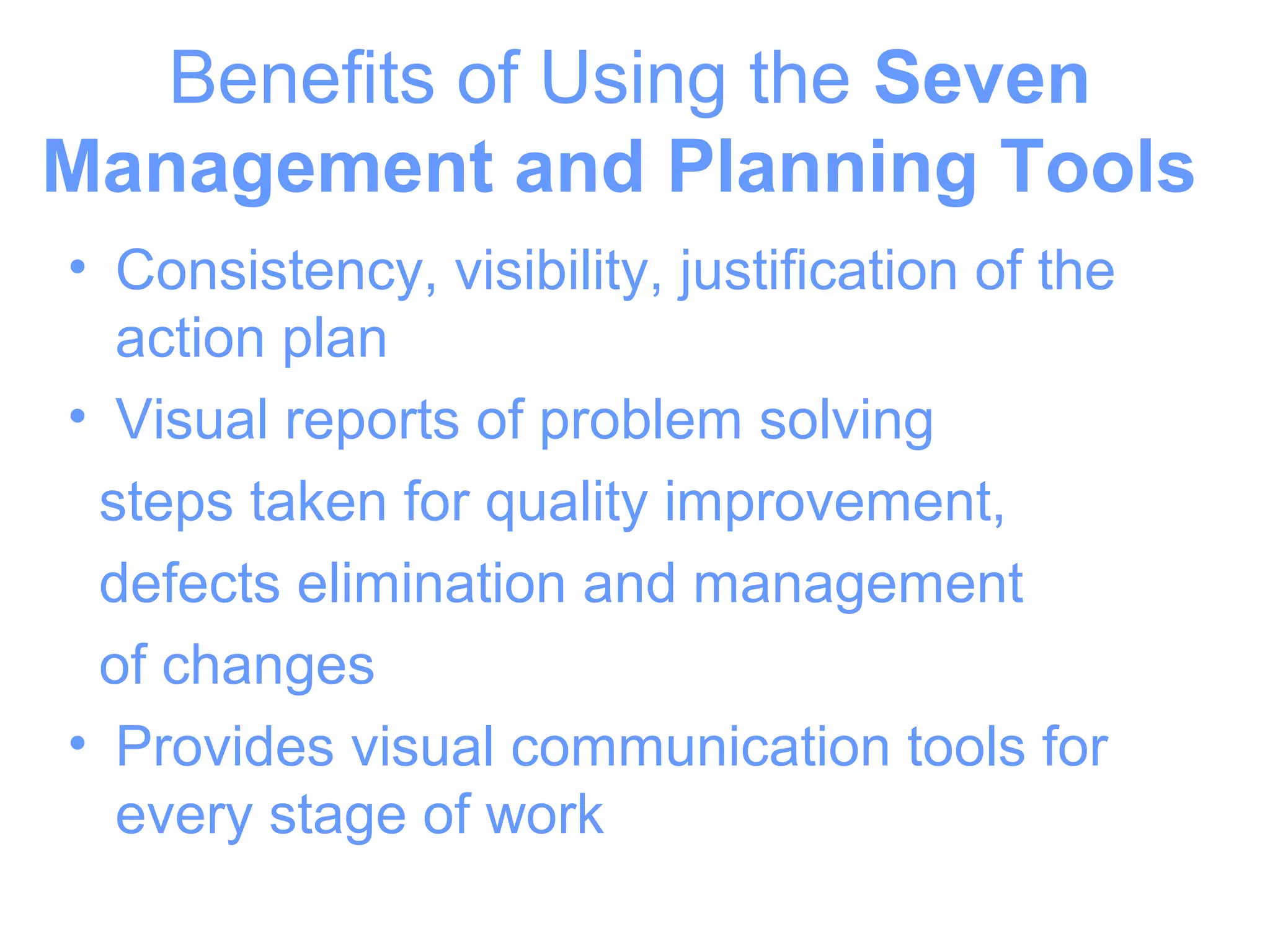 Seven Management and Planning Tools from ConceptDraw | PPT