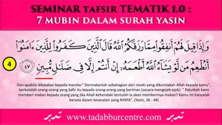 7 "Mubin" Surah Yasin : Munasabah dan Siyaq Ayat | PDF