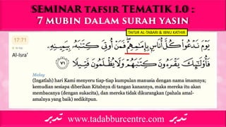 7 "Mubin" Surah Yasin : Munasabah dan Siyaq Ayat | PDF