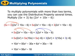 7 Multiplying Polynomials and its process | PPT