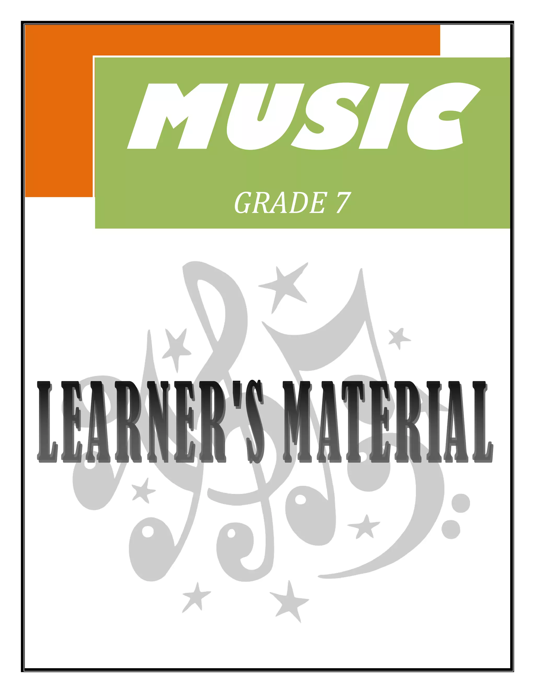 Grade 7 Learning Module in Music (Quarter 1 to 4) | PDF | World ...
