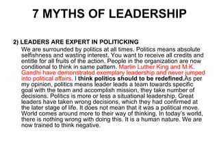 7 myths of leadership | PPT