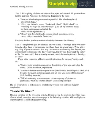 7 Narrative Writing Activities | PDF