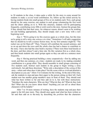 7 Narrative Writing Activities | PDF