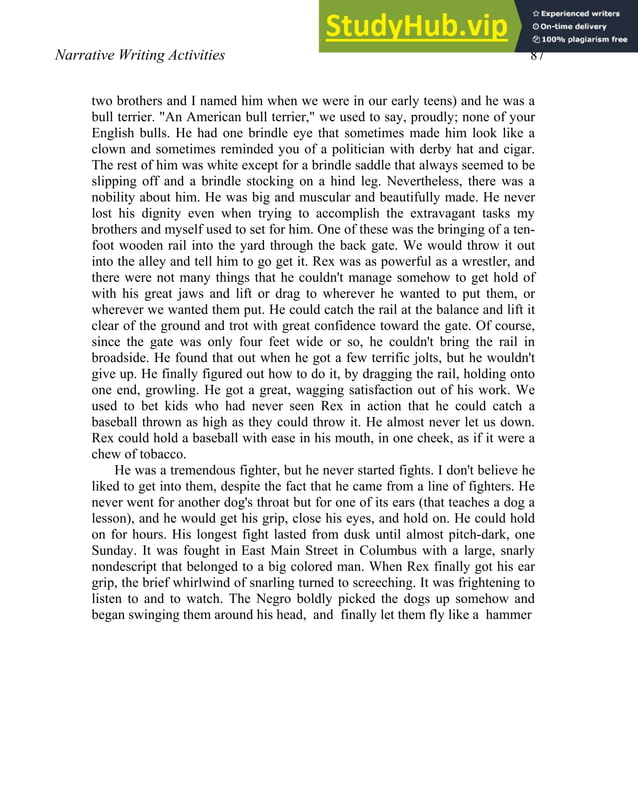 7 Narrative Writing Activities | PDF