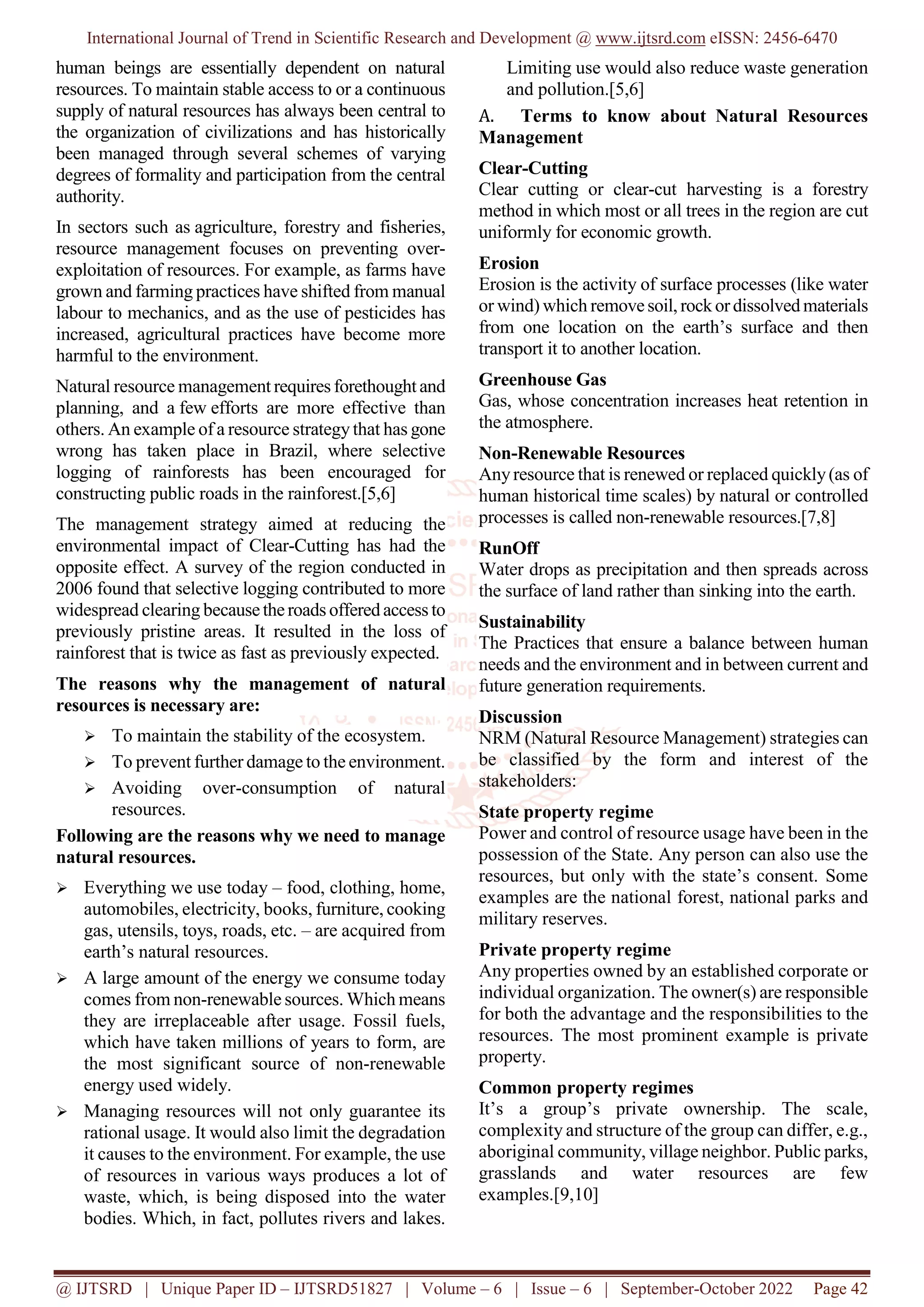 Natural Resource Management NRM | PDF