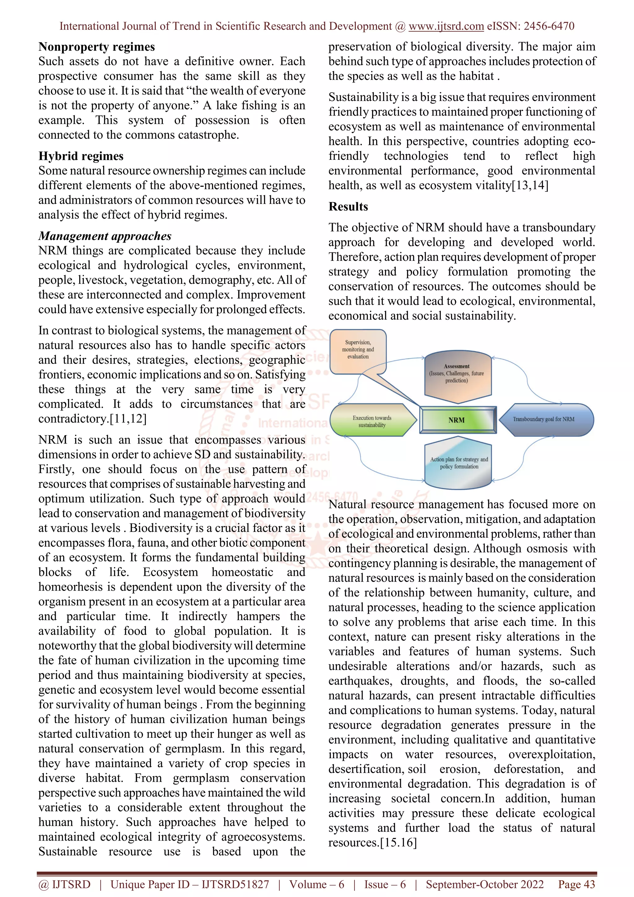 Natural Resource Management NRM | PDF