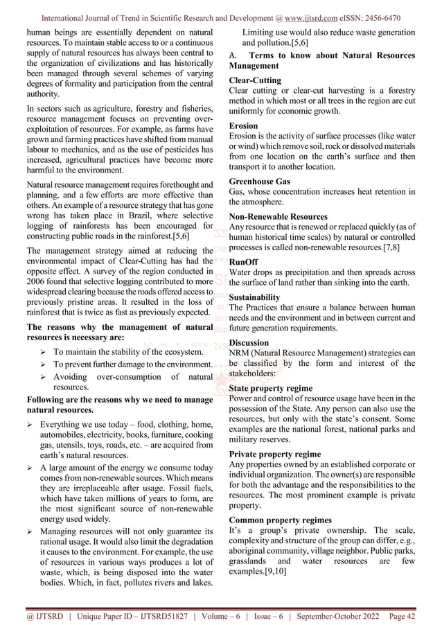 Natural Resource Management NRM | PDF