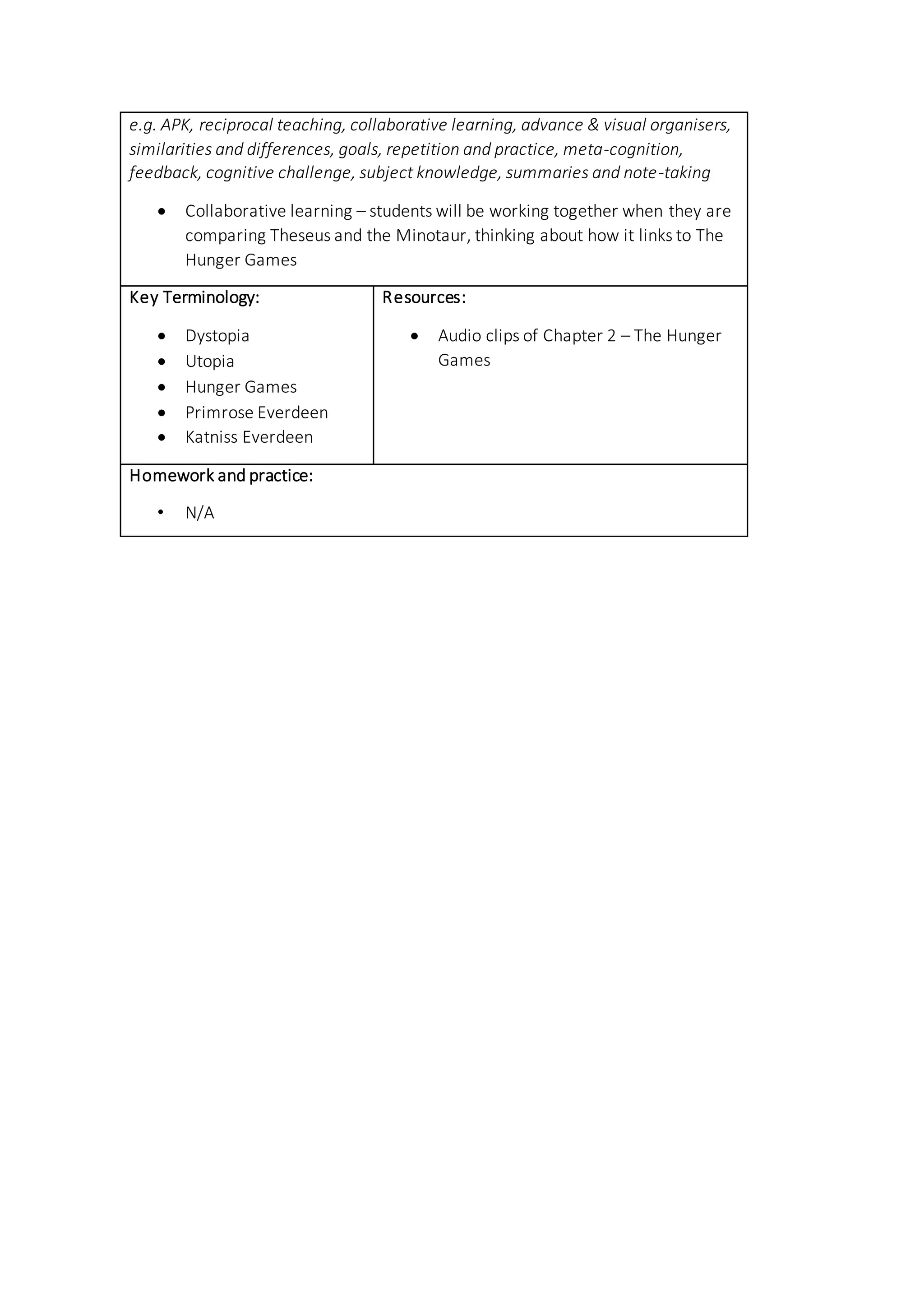 7NE Hunger Games L6 plan | DOCX