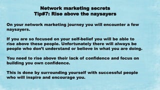 7 network marketing secrets to boost your self confidence | PPTX