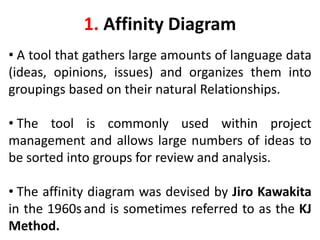7 New QC Tools.ppt | Technology & Computing