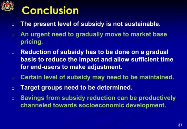 Malaysian Subsidy (2007) | PPT