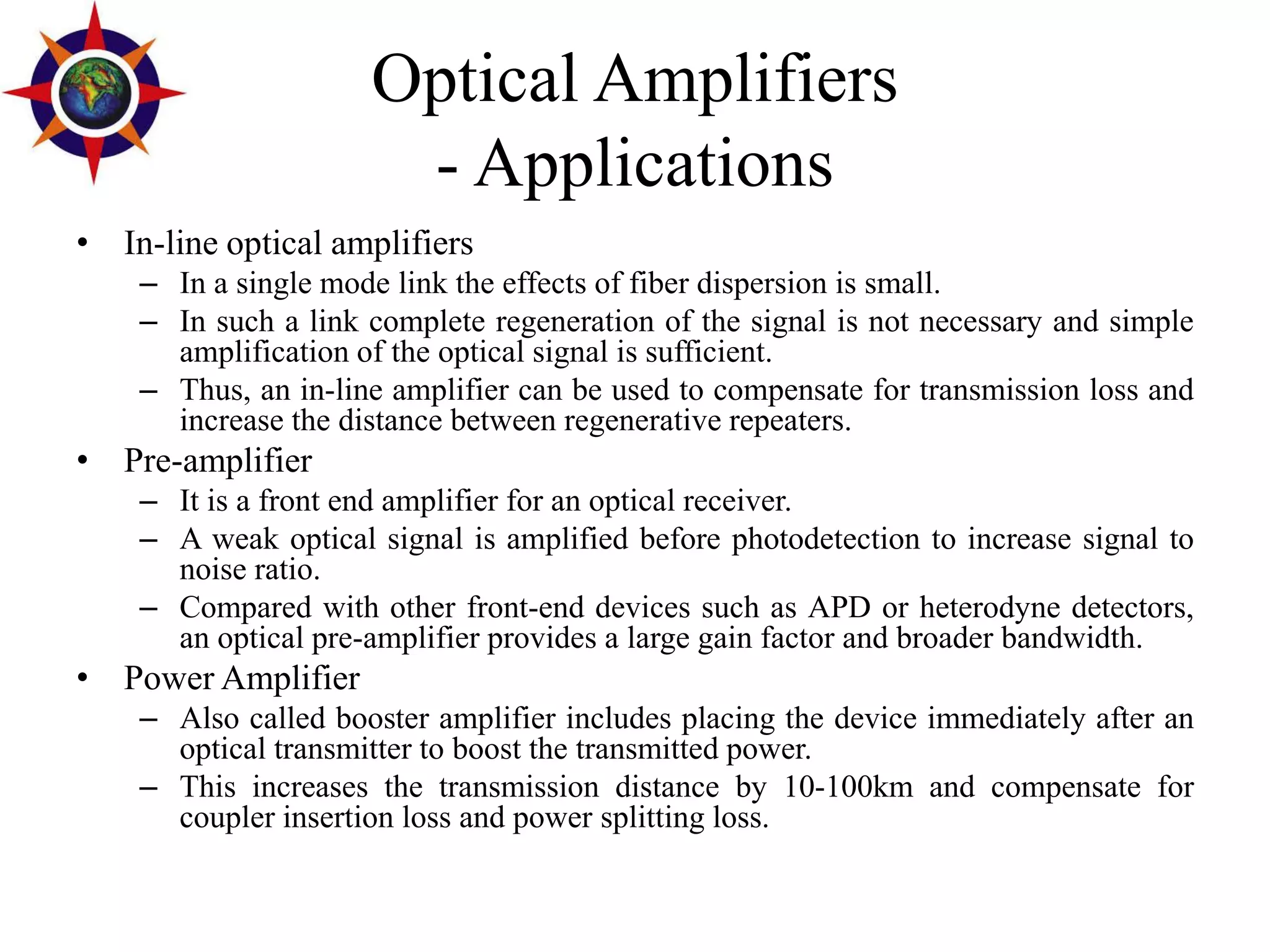 Optical Amplifier and Networks | PDF